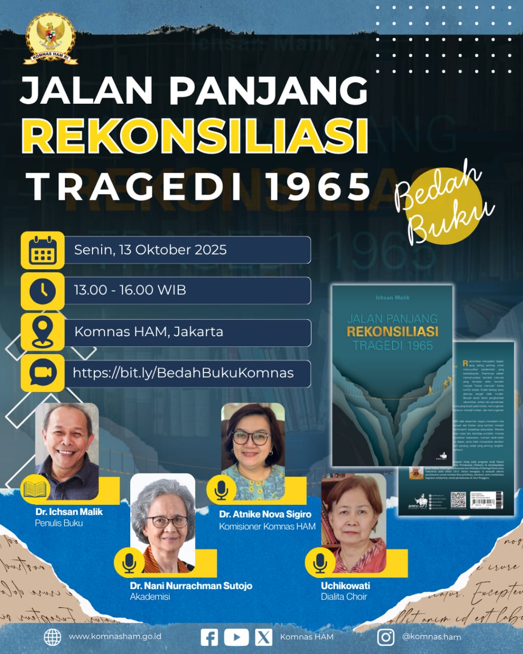 Komnas HAM Bedah Buku "Jalan Panjang Rekonsiliasi Tragedi 65"